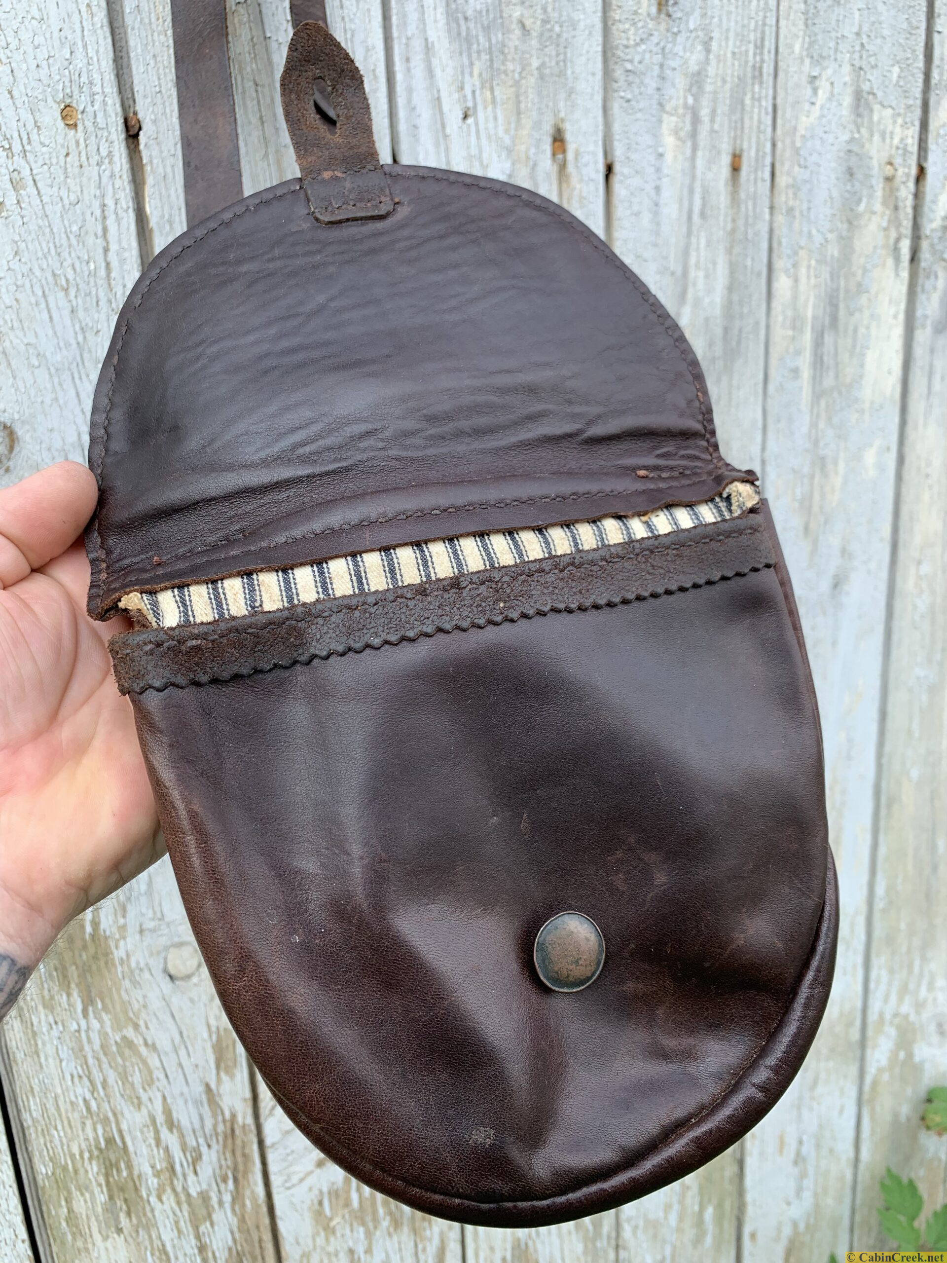 Ticking Lined Shooting Bag – Cabin Creek Muzzleloading