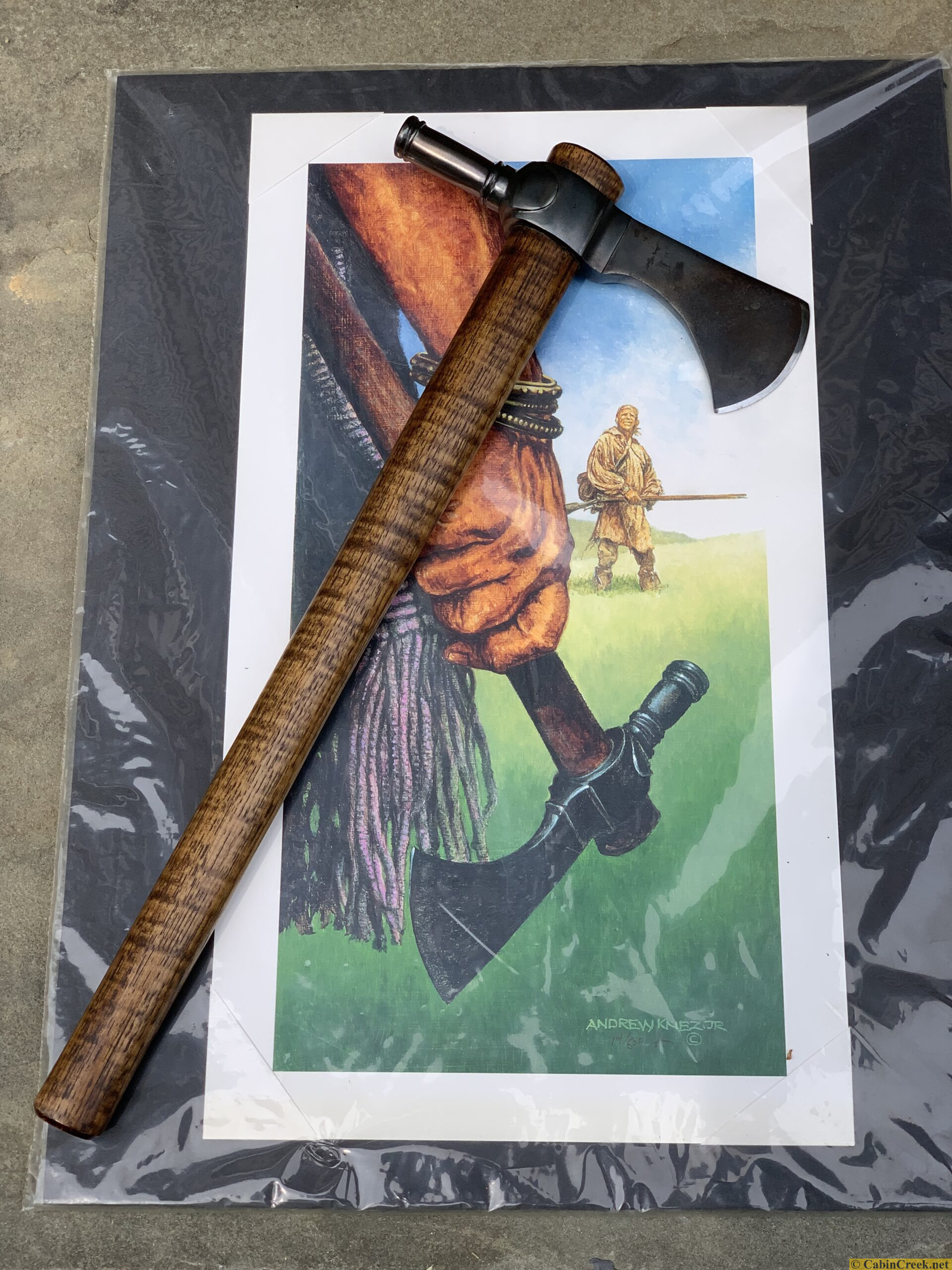Tomahawk by Beaver Bill w/ “Encounter” Art Print – Cabin Creek Muzzleloading